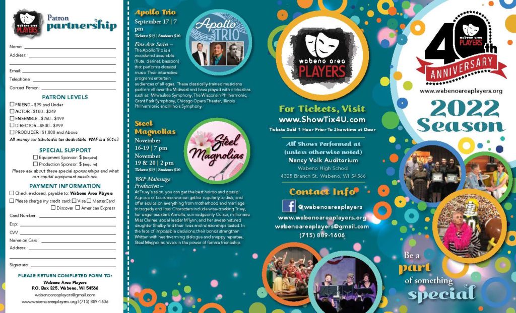 Wabeno Area Players – Forest and Oconto County Wisconsin